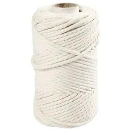 Creativ Company Macram&eacute;-Kordel Macram&eacute;-Kordel, Naturwei&szlig;, L 198 m, D 2 mm, 330 g/ 1 Rolle Makramee
