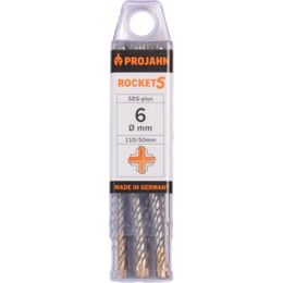 Projahn Hammerbohrer-Set ROCKET 5, Stahl, SDS-plus, &Oslash; 5 mm x 110 mm, 5er Pack