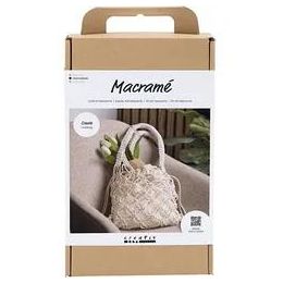 Creativ Company Kreativ Set Macram&eacute;, Tasche aus Makramee, wei&szlig;