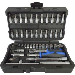 Projahn Steckschl&uuml;ssel-Set PROFICRAFT, 46-teilig, 1/4" Antrieb, 72-Zahn-Knarre, Kunststoffkoffer