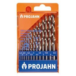 Projahn Spiralbohrer-Set BASIC, HSS-G, 13-teilig, &Oslash; 1,5&ndash;6,5 mm / 0,5 mm Schritte, Kunststoffkassette