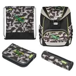 Herlitz Schulranzen UltraLight Plus Camo Dragon 16 Liter bef&uuml;llt