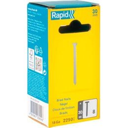 N&auml;gel Rapid Typ 8/30, Pr&auml;zisionsanschnitt, verzinkter Stahl, Packung mit 2250 St&uuml;ck