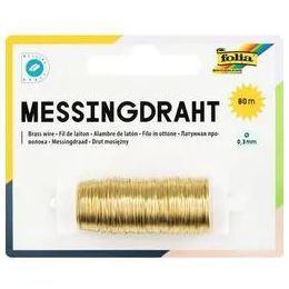 Folia Messingdraht, 0,3mm x 80m, gold farben