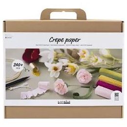 Creativ Company DIY Sets Krepppapier Maxi Kreativ Set Krepppapier, Blumen, Kreppanteil: 180%, 105 g, Kreativ Box