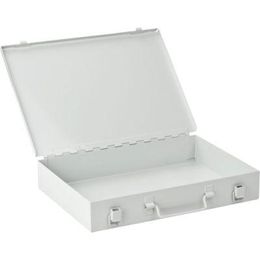 Sortimentskoffer ADB, leer, ohne Einteilung, abschlie&szlig;bar, mit Griff, B 335 x T 230 x H 50 mm, Stahl & ABS-Kunststoff, lichtgrau RAL 7035