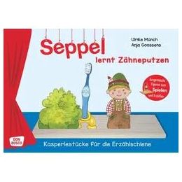 Seppel lernt Z&auml;hneputzen. Erz&auml;hlschienen-Figurenset