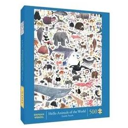 Abrams & Chronicle Books Hello Animals of the World 500-Piece Family Puzzle