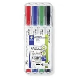 Staedtler Whiteboard-Marker Lumocolor 341, sortierte Farben, 4er Set