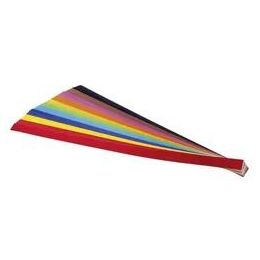 Folia Flechtstreifen 130g/m2, 50x1,5cm, 200 Streifen 10-farbig sortiert