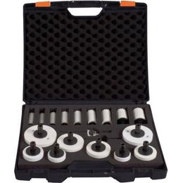 Projahn Lochs&auml;gen-Set Universal, BiMetall, 18-teilig, &Oslash; 19&ndash;83 mm, im Koffer inkl. 1x HSS-Zentrierbohrer
