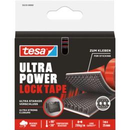 Tesa&reg; Ultra Power Lock Tape schwarz, 1 m x 25 mm, wetterfest, Haltekraft bis 20 kg, 1 Rolle