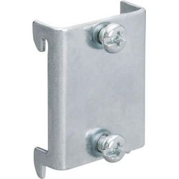 Grundplatte WFI, f&uuml;r die Montage von Lochplatten mit Lochgr&ouml;&szlig;e 9 x 9 mm & Lochabstand 38 mm, B 34 x H 40 mm, Stahl, 5 St&uuml;ck