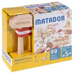 Matador 11099 - Explorer E099, Baukasten, Holz, 99 Teile, Konstruktionsbaukasten, ab 5 Jahren, Spielend lernen!
