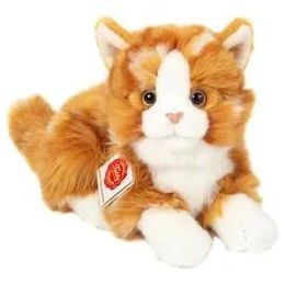 HERMANN TEDDY ORIGINAL Teddy Hermann 91837 - Katze liegend rot getigert, Pl&uuml;schtier, 20 cm