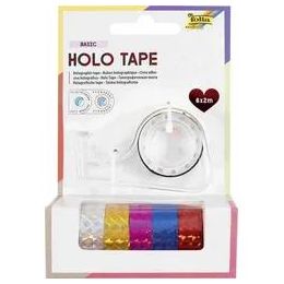 Folia Holo Tape BASIC, 12mmx2m, 6 Rollen, farbig sortiert