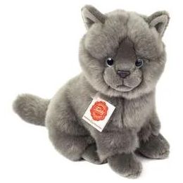 HERMANN TEDDY ORIGINAL Teddy Hermann 91825 - Katze Kart&auml;user sitzend, Pl&uuml;schtier, 20 cm