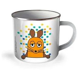 Tr&ouml;tsch Die Maus Emaille Becher Tasse Bunt