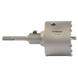 Projahn Schlagbohrkrone, &Oslash; 82 mm, SDS-plus Aufnahme, Zentrierbohrer, Bohrtiefe ca. 50 mm, Gewinde M22, Gesamtl&auml;nge 205 mm