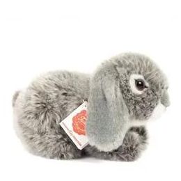 HERMANN TEDDY ORIGINAL Teddy Hermann 93728 - Hase, Widder-Kaninchen grau, 18 cm, liegend, Pl&uuml;schtier