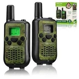 Freek Vonk 9820400 - BRESSER Walkie Talkie 2er-Set, Funkger&auml;te mit hoher Reichweite bis zu 6km, Frei-Hand-Funktion und Taschenlampe, gr&uuml;n