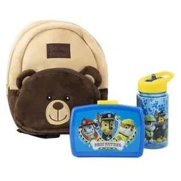 p:os Pl&uuml;schrucksack Milly Bear Boy mit Brotdose und Trinkflasche