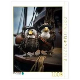 Calvendo Puzzle Piraten Landeplatz: Piratenv&ouml;gel an Deck 1000 Teile Lege-Gr&ouml;&szlig;e 64x48cm Foto-Puzzle f&uuml;r gl&uuml;ckliche Stunden