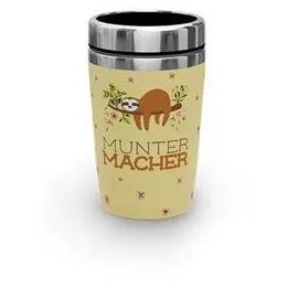 Becher to go "Muntermacher"