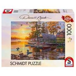 Schmidt Spiele Bootshaus mit Kanus, Puzzle Darrel Bush 1.000 Teile