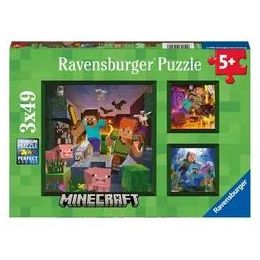 Ravensburger Kinderpuzzle 3x49 Teile - Minecraft Biomes