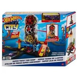 Hotwheels Hot Wheels City Super Reifenshop Spielset, Geschenk f&uuml;r Kinder von 4 bis 8 Jahren