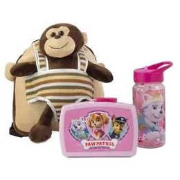 p:os Pl&uuml;schrucksack Max Monkey Girl mit Brotdose und Trinkflasche