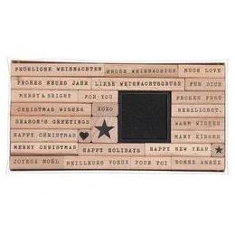 Rico Design Stempelset Merry Christmas, Typewriter FSC 100%, 26 Stempel