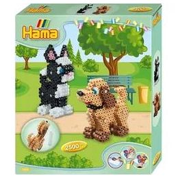 Hama 3253 - Geschenkpackung 3D Hund und Katze, ca. 2500 Midi-B&uuml;gelperlen, Stiftplatte und Zubeh&ouml;r