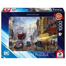 Schmidt Spiele Thomas Kinkade, DC, Batman, Superman and Wonder Woman, 1.000 Teile Puzzle