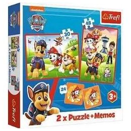 Trefl Puzzles - "2in1 + memos" - PAW Patrol