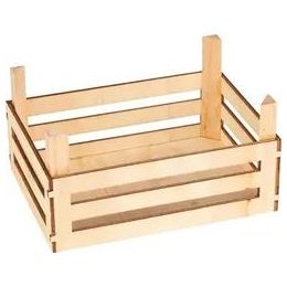goki 51600 - Obst- und Gem&uuml;sekiste, Holz, 3er Set, Zubeh&ouml;r f&uuml;r Kinderk&uuml;che/Kaufladen