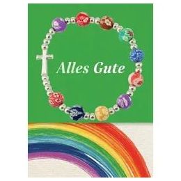 Alles Gute, mit Armband (bunte Perlen gro&szlig;)