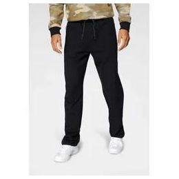 Jogginghose Bruno Banani "Comfort Cut", Herren, Gr. L (52/54), N-Gr, schwarz, Obermaterial: 60% Baumwolle, 40% Polyester, bequem lang, Hosen Jogginghose, Topseller