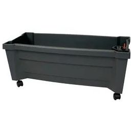 Spalier KHW, grau (anthrazit), B:79cm H:134cm T:35cm, Kunststoff, Rankhilfen, Pflanzkasten auf Rollen mit Bew&auml;sserungssystem, BxTxH: 79x35x134 cm