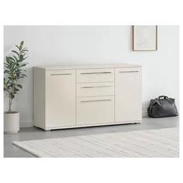 Kommode OTTO HOME "Piano", beige (beige hochglanz), B:180cm H:84,6cm T:45,2cm, Holzwerkstoff, Sideboards, Kommode, UV lackiert, Soft-Close Funktion