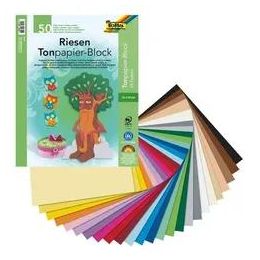 Folia Riesen-Tonpapierblock, 24x34cm, 50 Blatt, 25-farbig sortiert