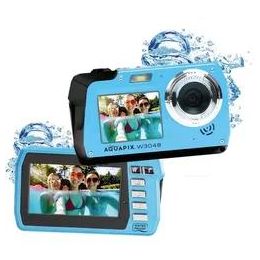Easypix W3048-I "Edge" Digitalkamera 48 Megapixel Ice, Blue Unterwasserkamera, Frontdisplay
