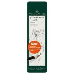 Faber-Castell Bleistift Pitt Graphite Matt, 6er Metalletui