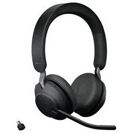 Jabra Evolve2 65 UC On Ear Headset Bluetooth&reg; Stereo Schwarz Lautst&auml;rkeregelung, Batterieladeanzeige, Mikrofon-Stummschaltung Telefon