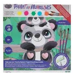 CRAFT Buddy PBN-3030-022 - Paint by Numbers, Koala Fun, 30x30cm, Malen-nach-Zahlen Kids