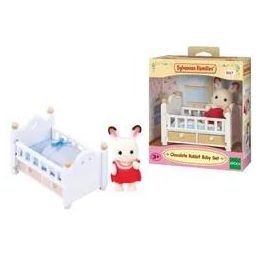 Sylvanian Families Schokoladenhasen Baby mit Babybett