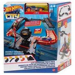 Mattel Hot Wheels City Erweiterungstrack Set, 10-teiliges Set mit 1 Fahrzeug, Geschenk f&uuml;r Kinder ab 4 Jahren