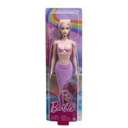 Mattel Barbie Meerjungfrau-Puppe mit fliederfarbenem Haar, Schwanzflosse in Violett und Haarband