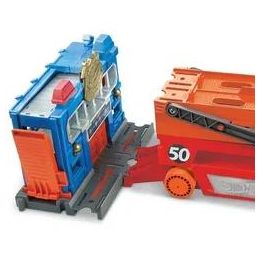 Mattel Hot Wheels Mega-Truck f&uuml;r Spielzeugautos, Spielzeug LKW mit Platz f&uuml;r 50 Autos